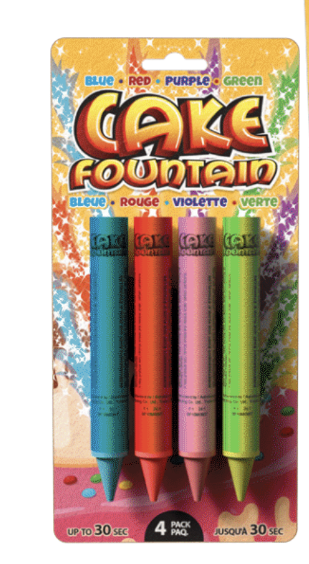 Cake Fountains 4 Colour (pack of 4) - Canada's Online Fireworks Store